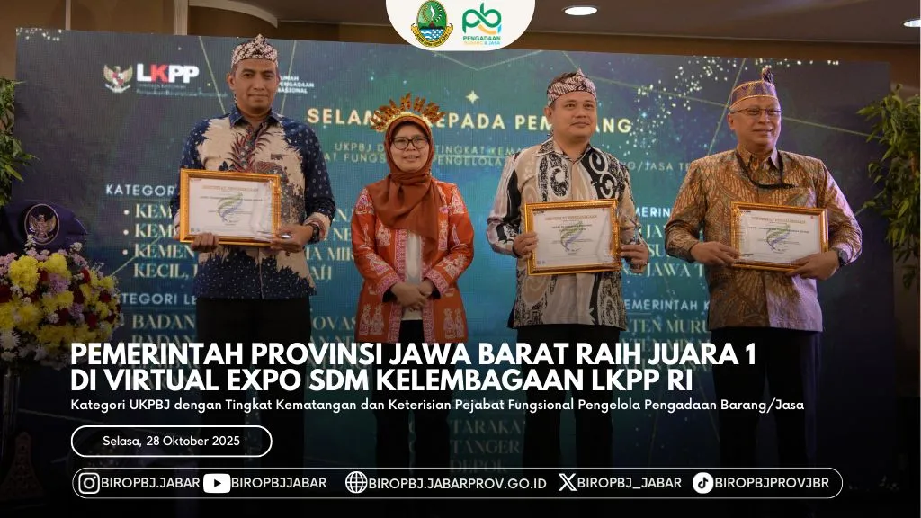 Pemprov Jabar Raih Juara1 UKPBJ Terbaik Tingkat Nasional Virtual Expo ...