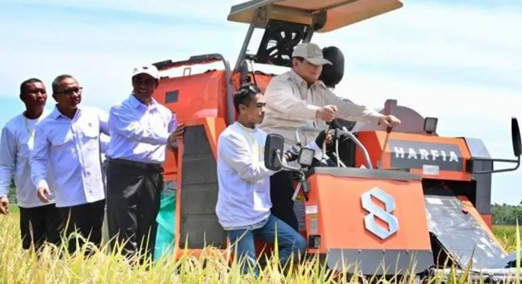 Panen Raya Serentak di 14 Provinsi, Presiden Prabowo Tegaskan Komitmen Wujudkan Kedaulatan Pangan